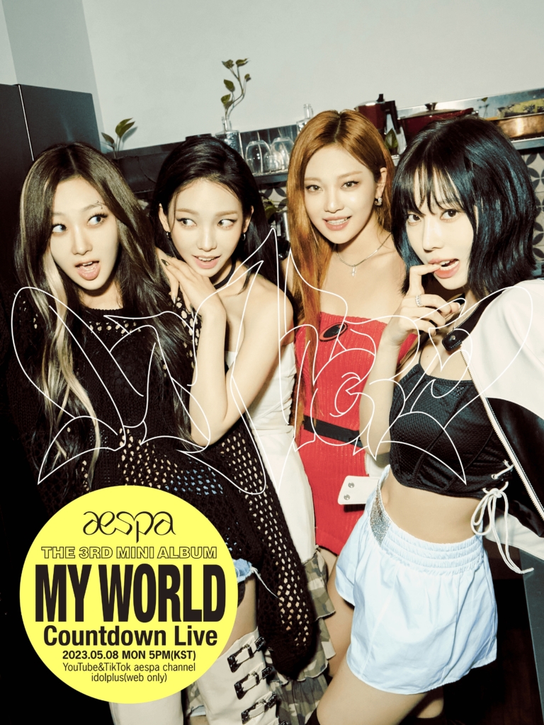 230503 aespa - MY WORLD (Countdown Live Teaser Poster) - AESPA CLUB