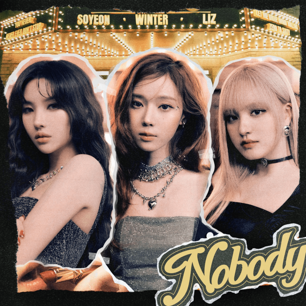 231115 (G)I-DLE Soyeon x aespa Winter x IVE Liz - NOBODY (Album Cover) - AESPA CLUB