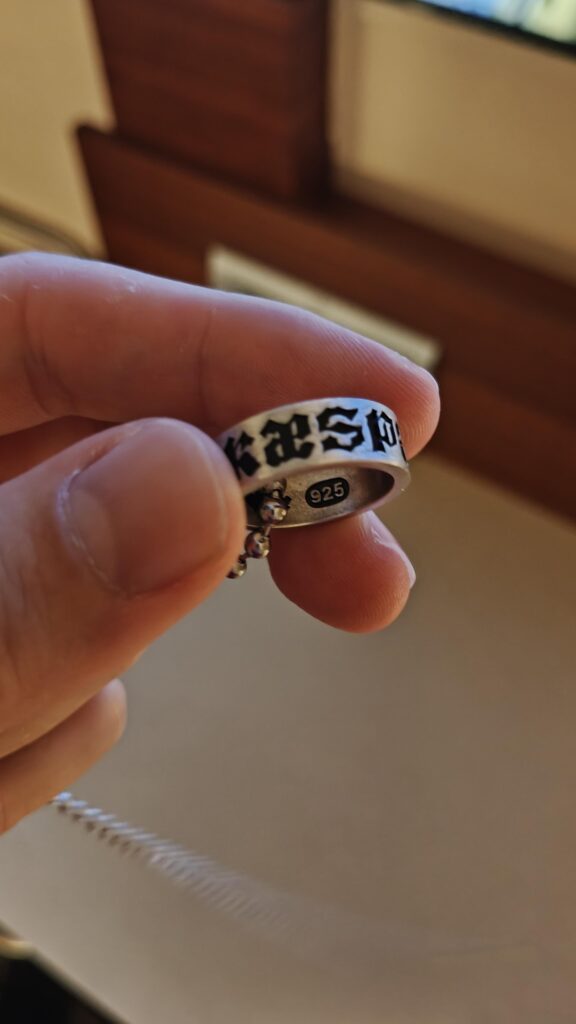 Bought this aespa dirty work ring and noticed a 925 engraved on the ...